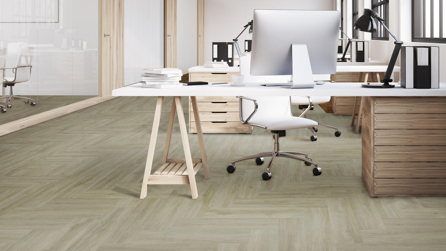 Modular T55 LVT inspiration tarkett floor finish
