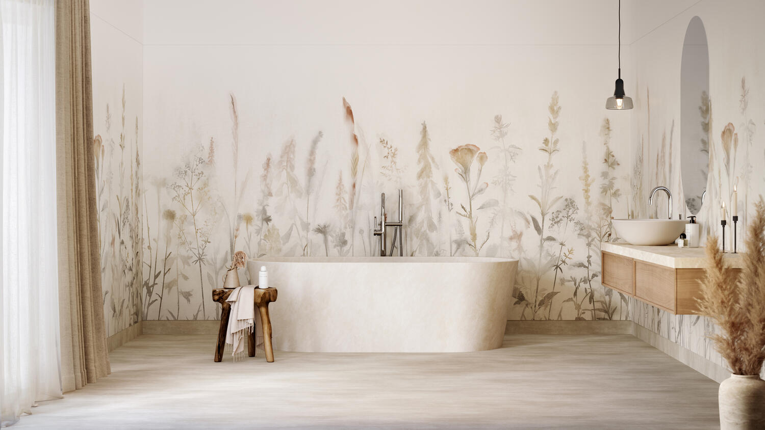 Raw Concrete Grege | Aquarelle våtrumsmatta | Tarkett