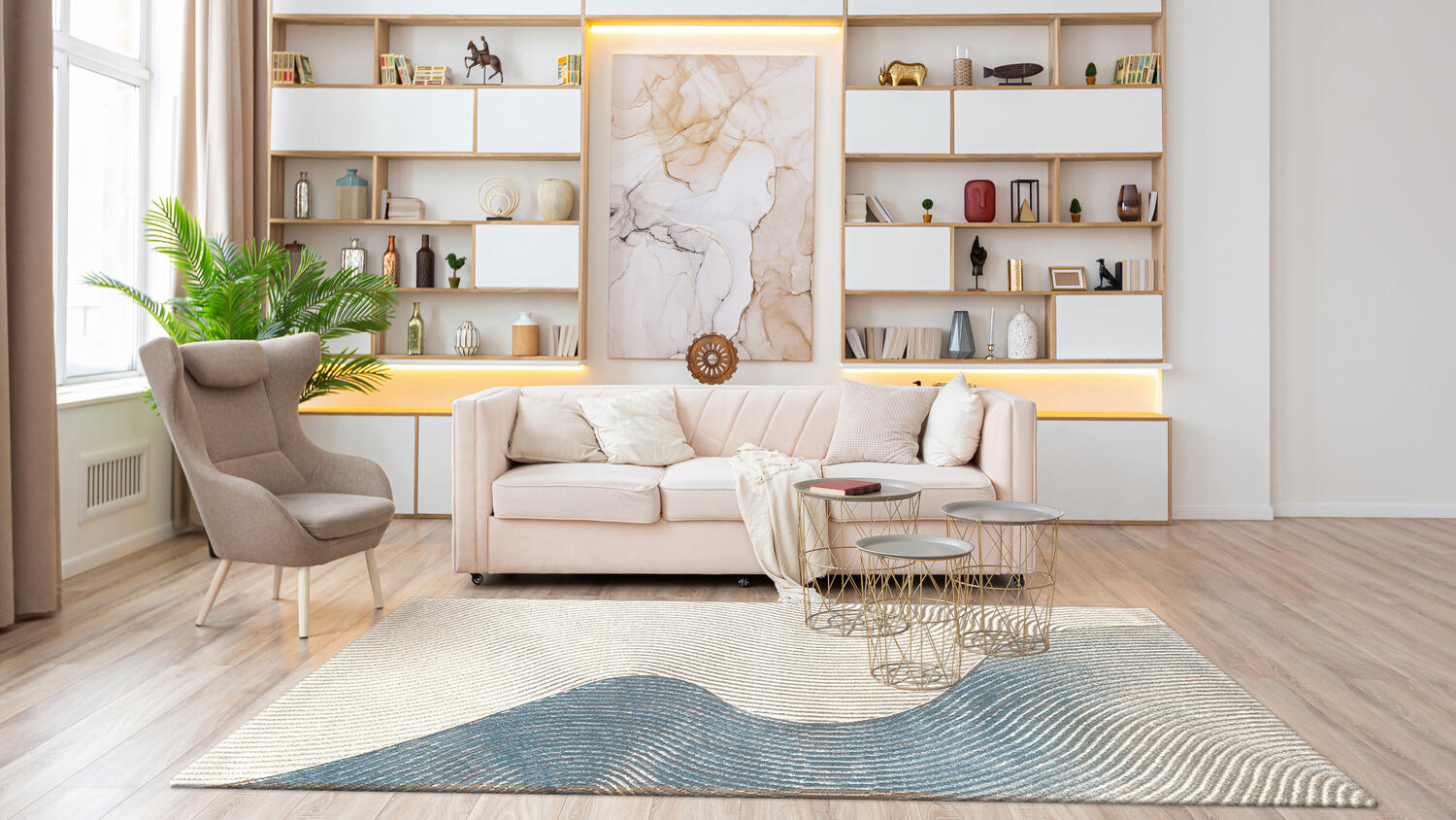 A special novelty in rugs with a 3D effect.