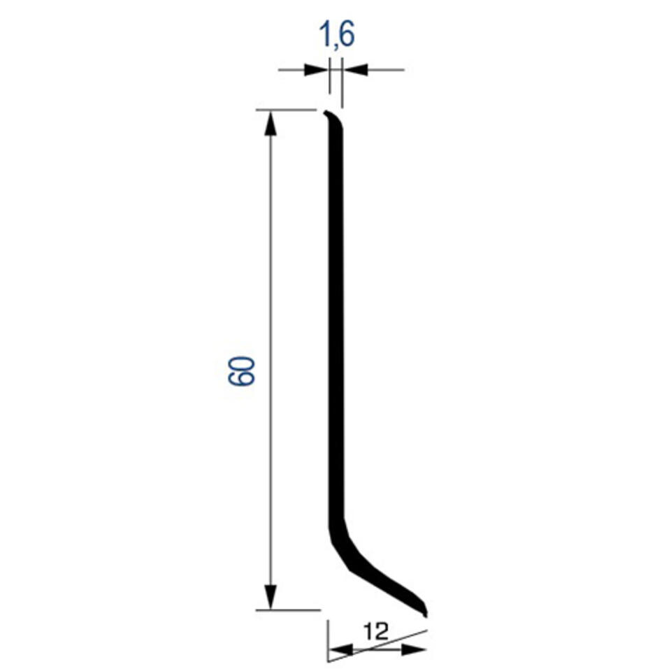 PL6 Plinthe flexible en PVC Plinthes, angles & profilés
