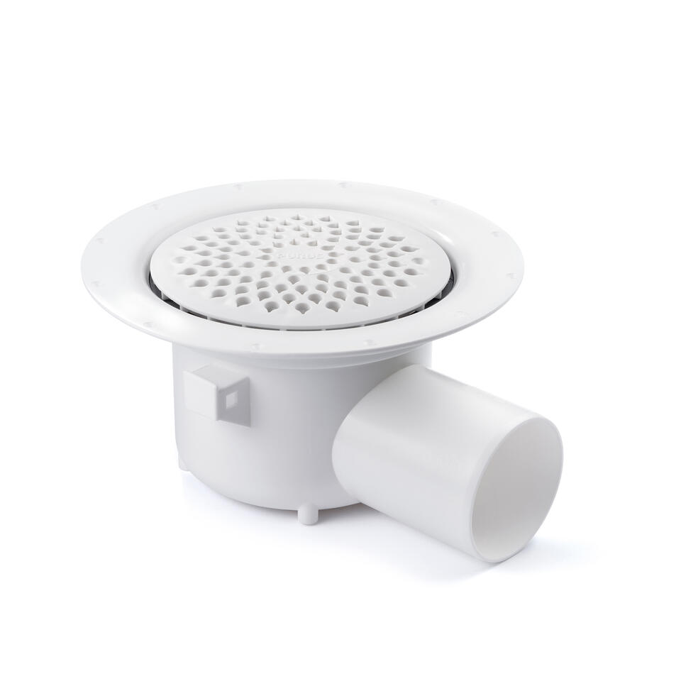 SYPHON ODEN 75-Horizontal Round-Shape Drains Aquasens - Wetroom System