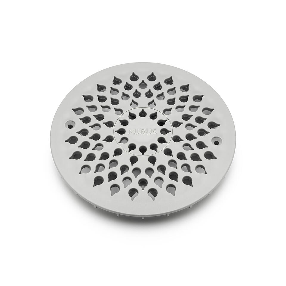 Gattring PVC drop 150-Grey Round Shape gratings Aquasens - Wetroom System
