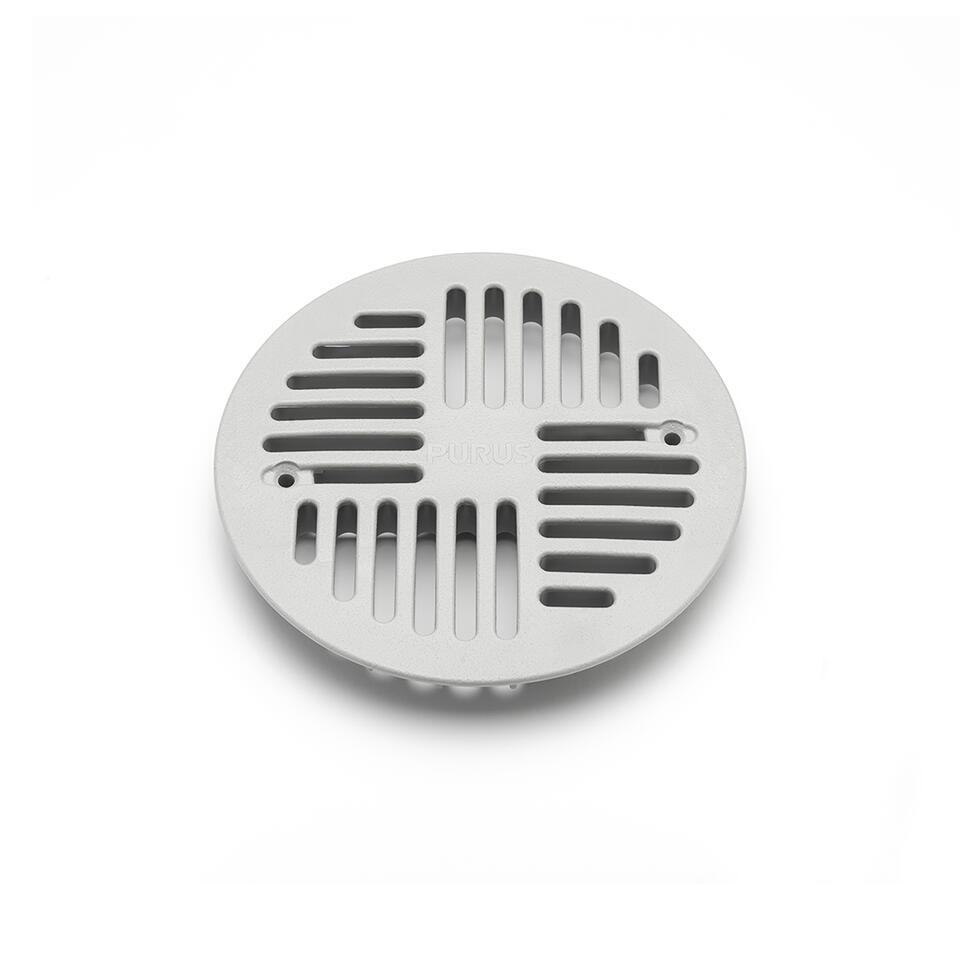 PVC grating hole 130-Art Deco-Grey Round Shape gratings Aquasens ...