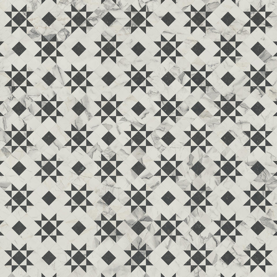 Victorian Marble BLACK & WHITE Inspiration Naturals LVT