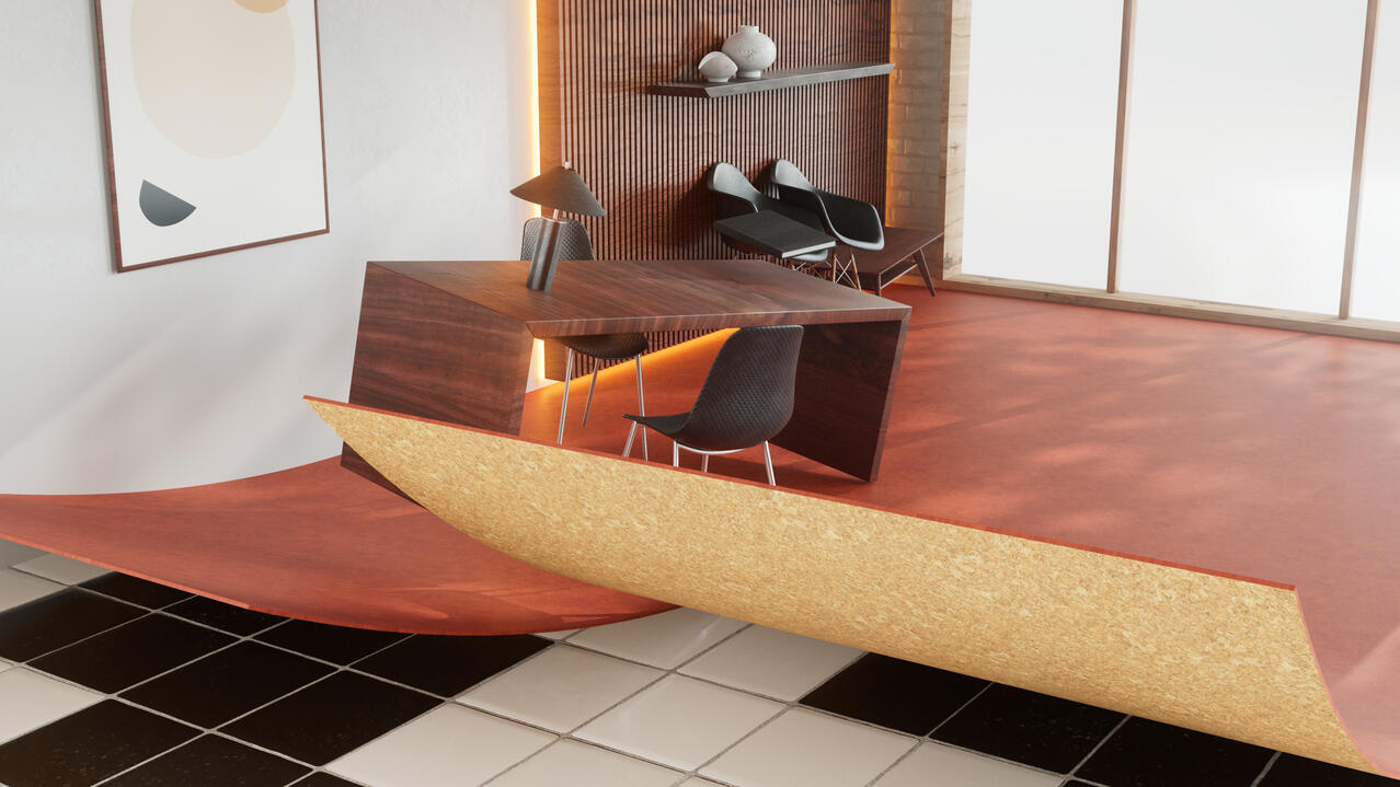 Veneto GREY 793 Lino Tarkett Loose-Lay Linoléum